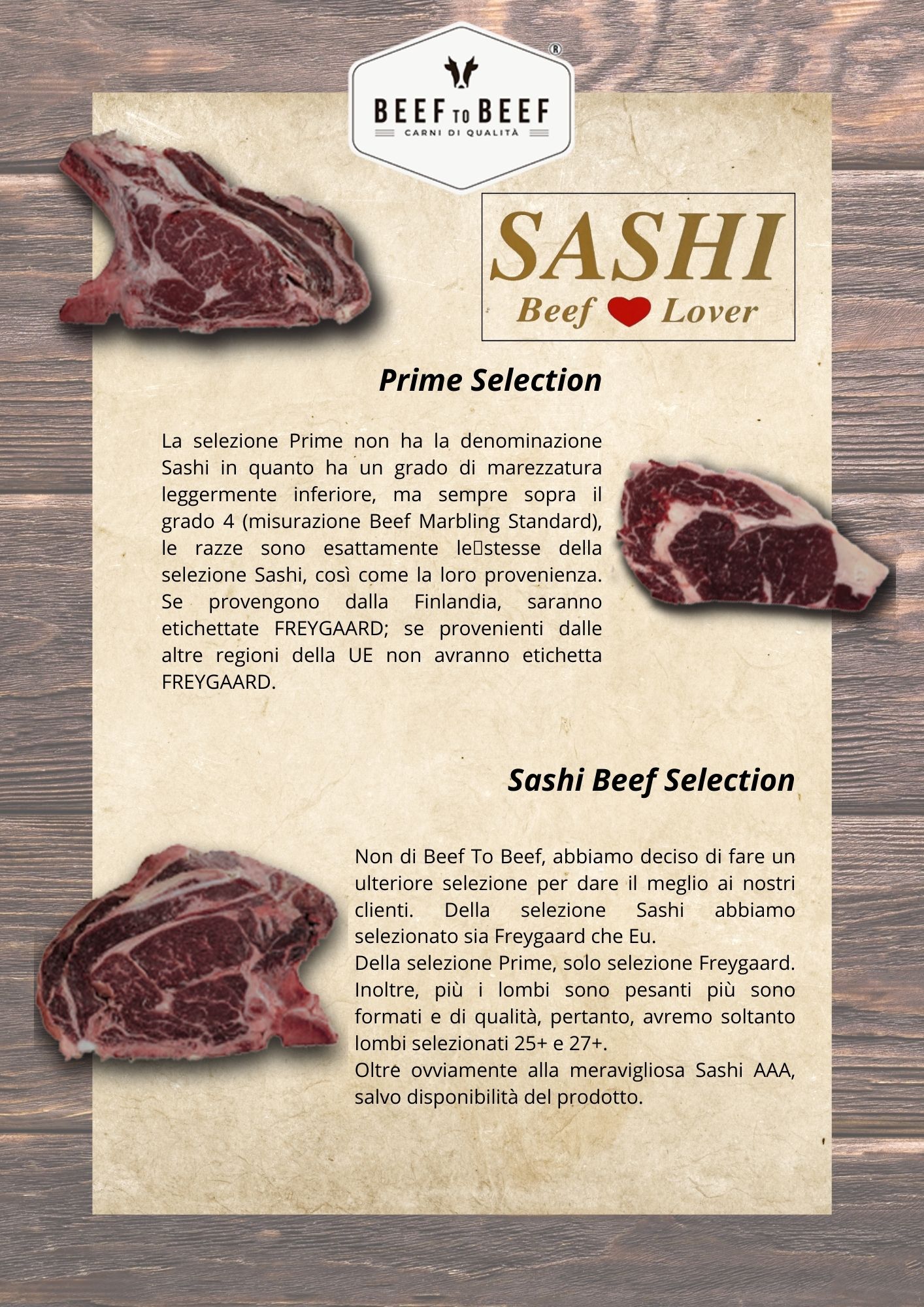 Cataloghi Beef To Beef, Sashi, Shiroi